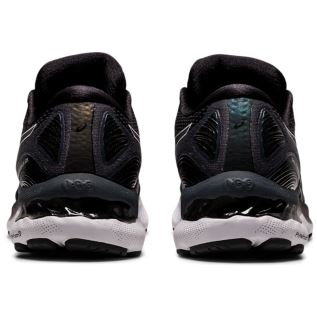 Women s ASICS GEL NIMBUS 23 Black White Bauman s Running Walking Shop
